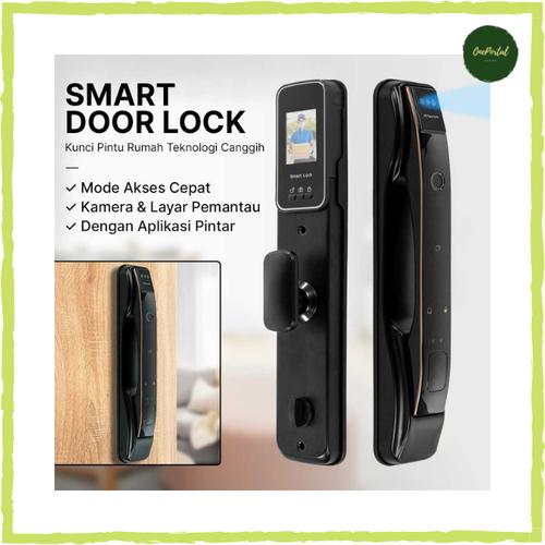 Jual Gagang Pintu Elektrik Smart Door Lock Face Recognition Fingerprint Password Key Card ...