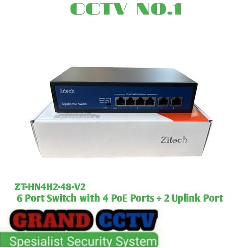 Jual PoE Switch Zitech ZT-HN4H2-48-V2 6 Port Switch with 4 PoE Ports ...