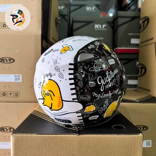 Jual Helm Jadul Klasik Retro Half Face KYT ELSICO Motif Corak Gudetama ...