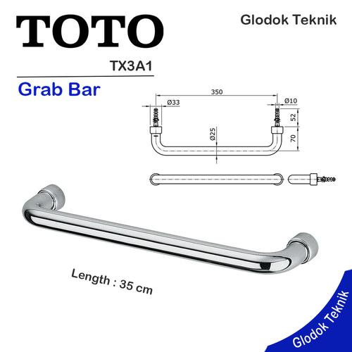 Jual Toto Grab Bar - Untuk pegangan di kamar mandi TX3A1 - Jakarta ...