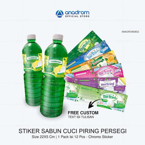 Jual Sticker Kemasan Botol Sabun Cuci Piring Persegi Panjang | Sticker ...