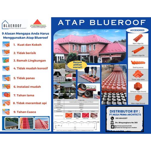 Jual ATAP GENTENG UPVC BLUEROOF - Kota Medan - Conwood.Alderon.Bluescope.Rockwool. | Tokopedia