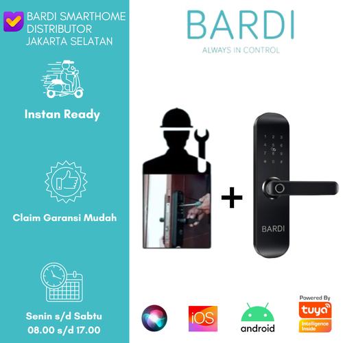 Jual Bardi Smart Door Lock Handle RFID-Fingerprint Plus Pemasangan ...