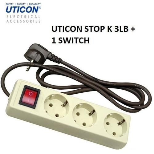 Jual Uticon Stop Kontak 3 Lubang 1 Saklar 1,5m Kabel ST-1382 - Jakarta ...