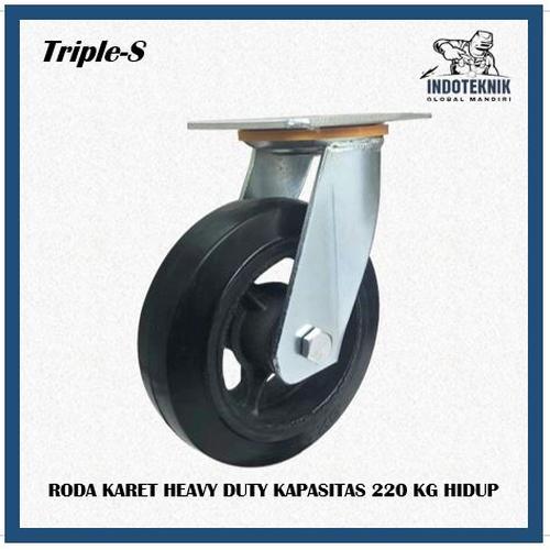 Jual Roda Karet 8 inch HIDUP Roda Kastor Etalase Trolley Troli Roda ...