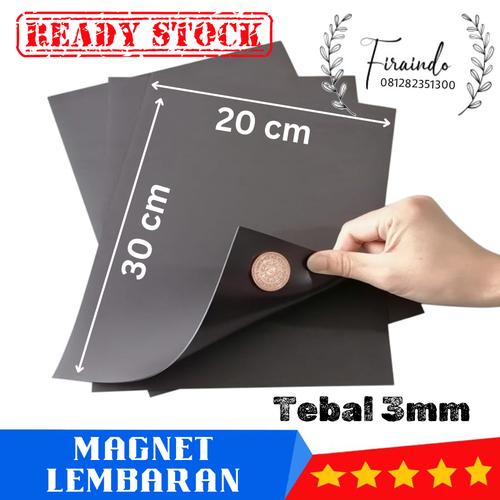 Jual Magnet Lembaran Karet Ukuran A4 Tebal 3mm - Ukuran 30cm x 20cm ...