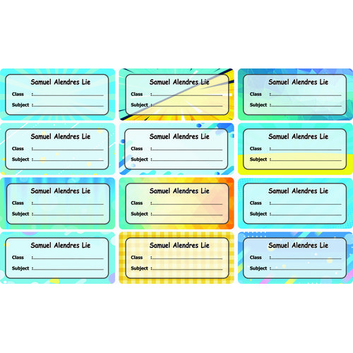 Jual STIKER LABEL BUKU PELAJARAN MOTIF POLOS - BOY - Jakarta Barat ...