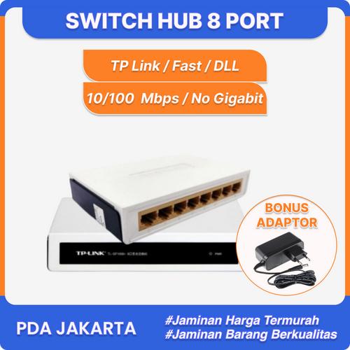 Jual Switch Hub Ethernet 8 Port 10/100Mbps No Gigabit - Unit Saja ...