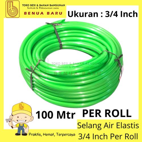 Jual Selang Air Elastis 3/4 Inch Per Roll 100 Meter / Selang Air Taman ...