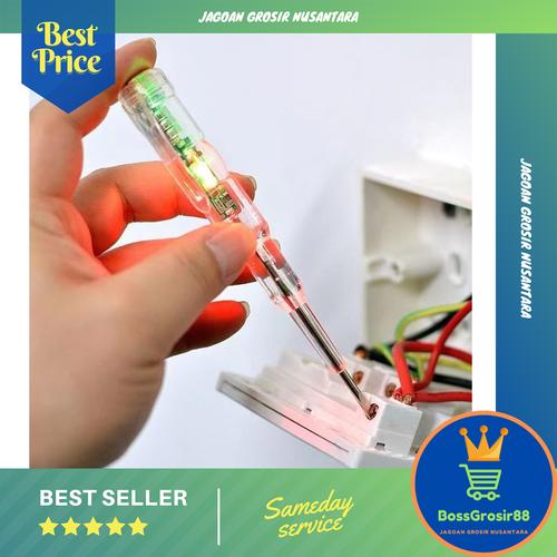 Jual Tespen Tester Arus Listrik Dual LED Test Pen Obeng Pen Pengecek ...