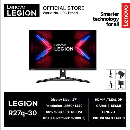 Promo Lenovo Legion R27q-30 GAMING MONITOR 27 QHD 180HZ IPS 99% SRGB ...