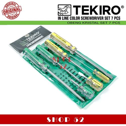 Jual TEKIRO Obeng Kristal Set 7Pcs In Line Color Screwdriver Set 7 Pcs ...