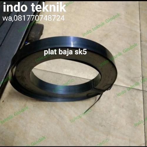 Jual plat baja sk5 1mm x 50mm x 1000mm plat spring baja(ready stok ...