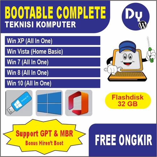 Jual BOOTABLE COMPLETE ALL OS WINDOWS (UNTUK TEKNISI KOMPUTER SAAT ...