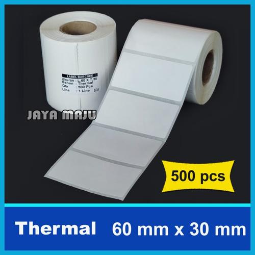 Jual LABEL BARCODE 60 X 30 MM KERTAS STIKER DIRECT THERMAL 60x30 Isi ...