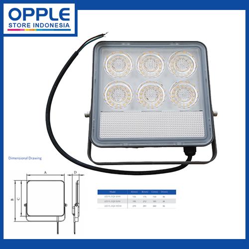 Jual LED Floodlight EQ II 50W Kuning 3000K OPPLE Lampu Sorot - Kab. Sidoarjo - OPPLE STORE ...