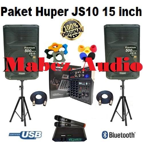 Jual paket Huper Speaker Aktif JS 10 - 15 Inch Original Speaker Aktif ...