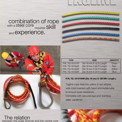 Jual Safety Tagline Rope ( tali carmantel ) P/N. TG-16 mm x 85 Ft ...