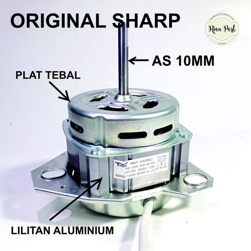 Jual ORIGINAL MOTOR WASH DINAMO MESIN CUCI SHARP DUA TABUNG PLUS PULY ...