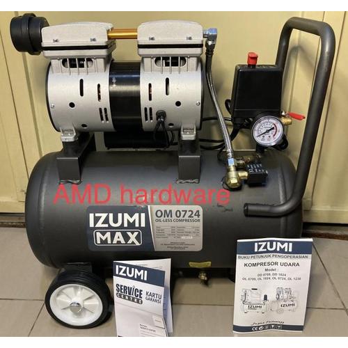 Jual Mesin Compressor Oilless Kompresor oil-less angin 3/4HP 24L Izumi Jpn - IZUMI OM0724 - Kota ...