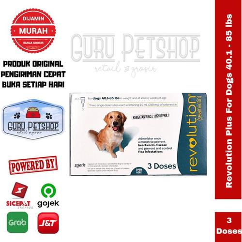Jual ORIGINAL Revolution Teal For Dogs 40,1-85lbs / Obat Kutu Anjing ...