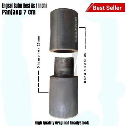Jual Engsel Bubut Besi As 1 Inch Panjang 7 Cm Komponen Pintu Pagar Besi ...