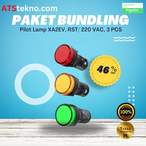 Jual Bundling Schneider Pilot Lamp Schneider 220V AC ( XA2EVM4LC ...