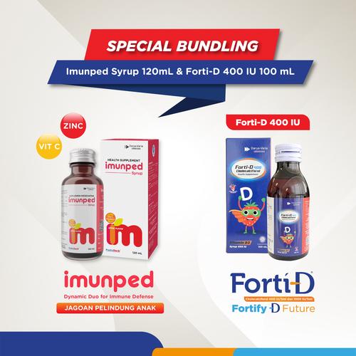 Promo Imunped 120ml Vitamin C Zinc + Forti D Syrup Vitamin D3 400 IU ...