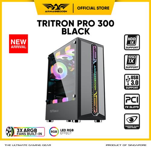 Promo Casing PC Gaming Armaggeddon Tritron Pro 300 ATX / M-ATX Free 3x ...