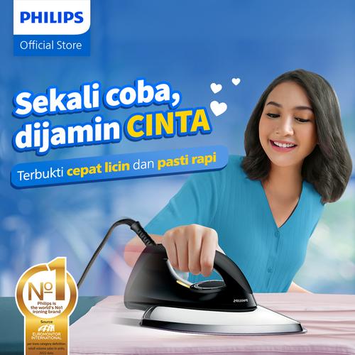 Promo Philips Classic Setrika kering HD1173/80 - Hitam, Anti-Baret ...