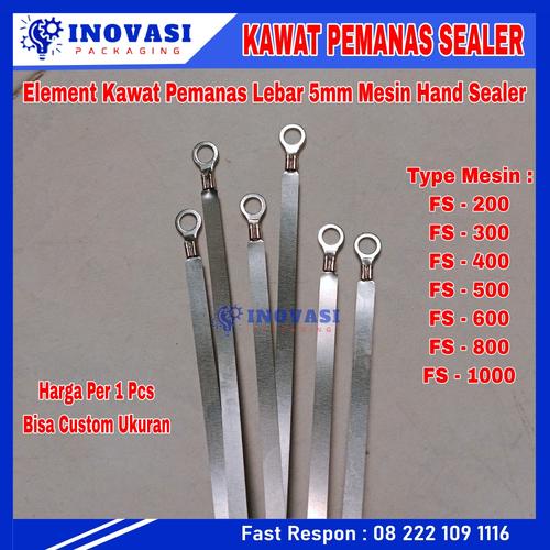 Jual Plat Kawat Pemanas / Element Pemanas Lebar 5mm Mesin Press Hand ...