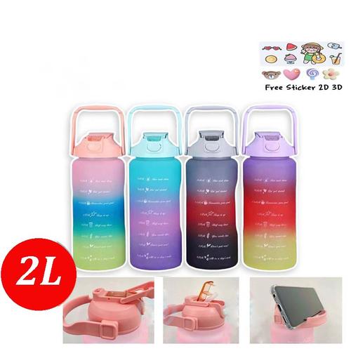 Promo MIISOO Botol Minum 2 Liter Botol Gradasi/Botol Viral/Tumbler ...