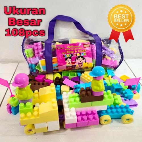 Jual [GTS] Mainan Puzzle Block Puzzle Susun isi 108 Ukuran Besar - Kota ...