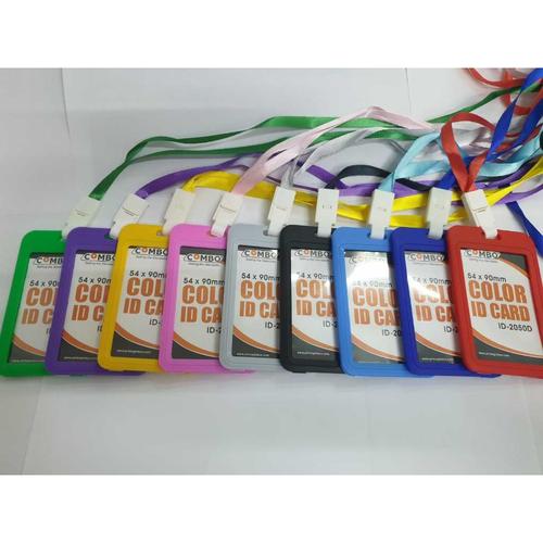 Jual Tali ID Card Nylon 1cm + Tempat ID Card / Card Case - Biru - Kota ...