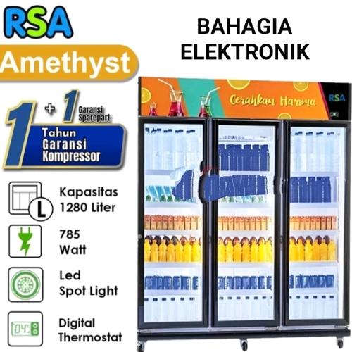 Promo RSA Amethyst Showcase Cooler 3 Pintu Tipe Garansi Resmi Cicil 0% ...