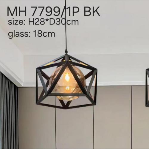 Promo Lampu Gantung Hias Frame hex Prisma 7799 lampu hias gantung ...