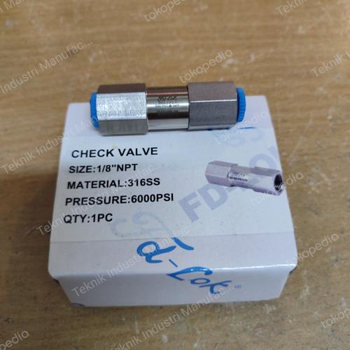 Jual Check Valve 1/8" inch NPT Stainless Steel 316 6000 PSI - Jakarta ...