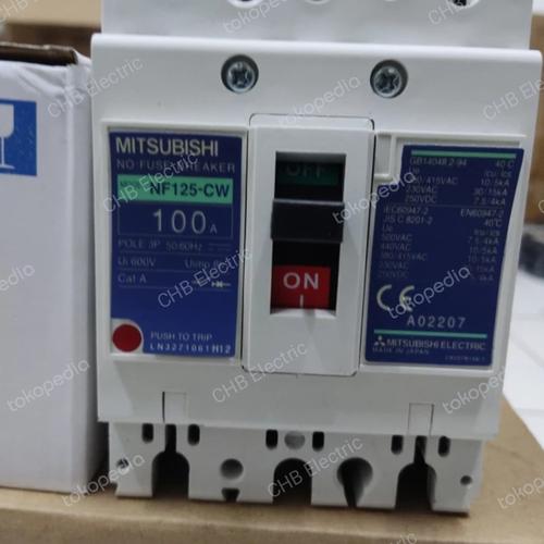 Jual MCCB BREAKER MITSUBISHI NFB 3P NF-125CW 100A - Jakarta Pusat - CHB Electric | Tokopedia