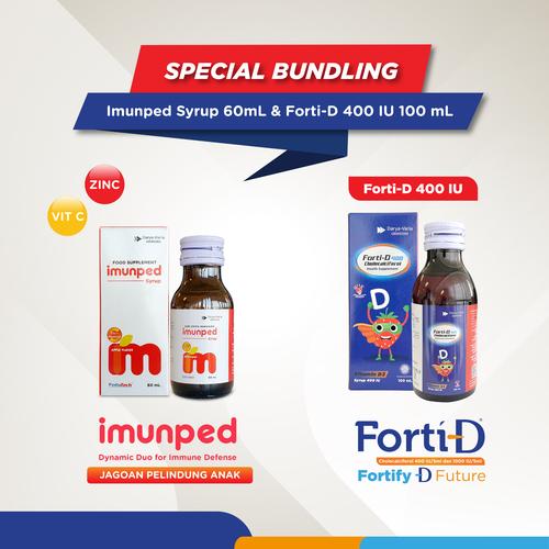 Promo Imunped 60ml Vitamin C Zinc + Forti D Syrup Vitamin D3 400 IU ...