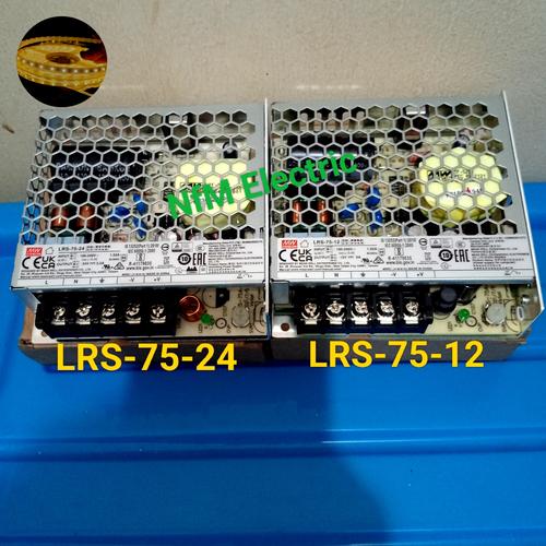Jual MEAN WELL LRS-75-24 Indoor/ Trafo Power Supply 24V 3,2A 75W Indoor - LRS - 75 -12 - Jakarta ...