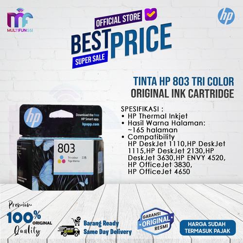 Jual Tinta HP 803 Tri Color Original Ink Cartridge / Colour - Jakarta ...