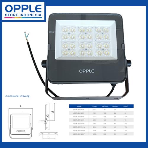 Promo LED Floodlight E IV 100W Putih 5700K OPPLE Lampu Sorot Cicil 0% ...
