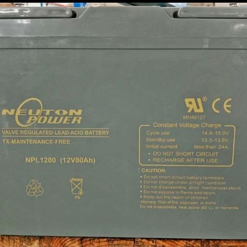 Jual Neuton Power NPL1280 12 VDC 80 AH Baterai Aki Vrla UPS Backup ...