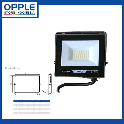 Jual LED Floodlight EQ III 20W Kuning 3000K OPPLE Lampu Sorot - Kab. Sidoarjo - OPPLE STORE ...