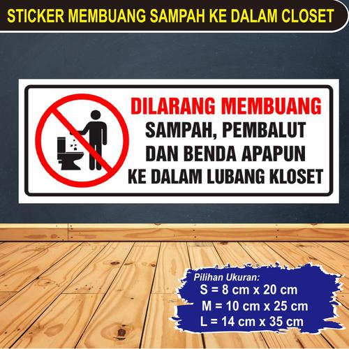 Jual Stiker Rambu Larangan Buang Sampah Pembalut ke dalam Kloset ...