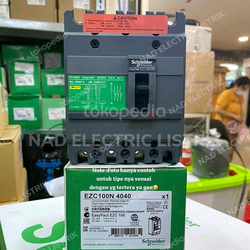 Jual MCCB SCHNEIDER EZC100N 4P 40A 18KA EZC100N4040 ORIGINAL - Jakarta Pusat - NAD ELECTRIC ...
