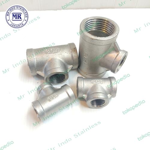 Jual Tee Stainless drat SS304 1/2 Inch Stainless - Jakarta Barat - MR ...