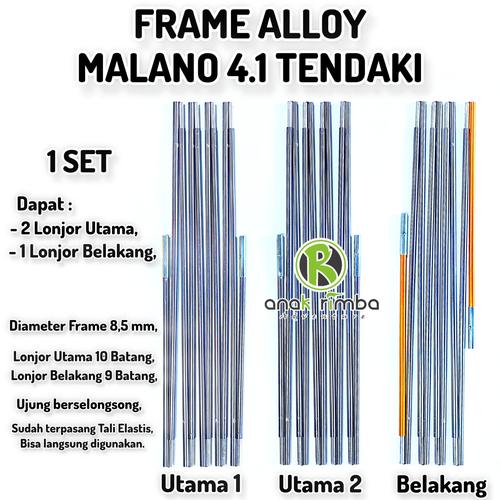 Jual 1 SET FRAME ALLOY MALANO 4.1 TENDAKI TENDA DOME KAPASITAS 4 ORANG ...