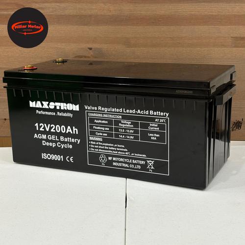 Jual Aki Kering Maxstrom Solar Panel UPS VRLA 12V 200Ah AGM Deep Cycle ...