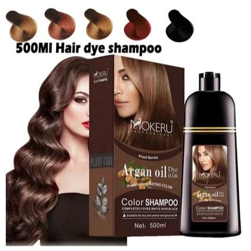 Jual Mokeru Semir Herbal Shampoo | Argan Oil Hair Color Shampoo ...
